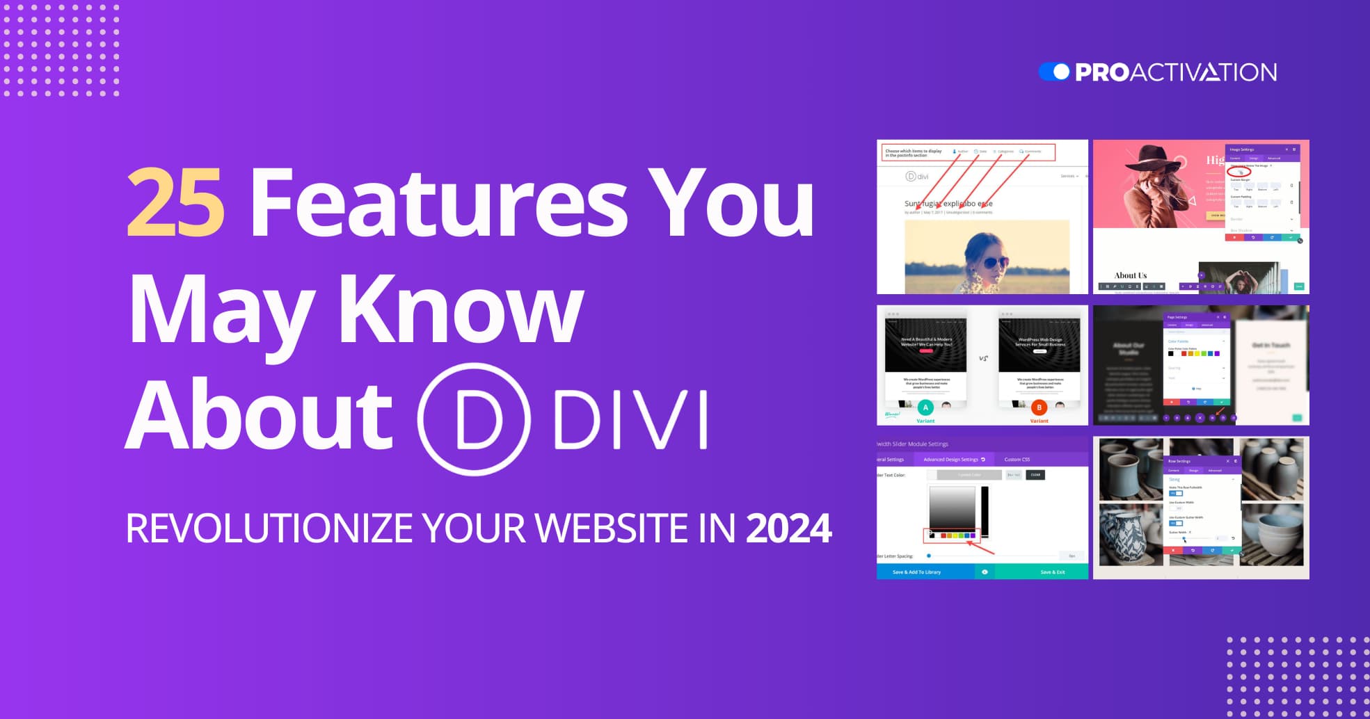 25 Divi Themes Features You May Know For Better Design | ProActivation