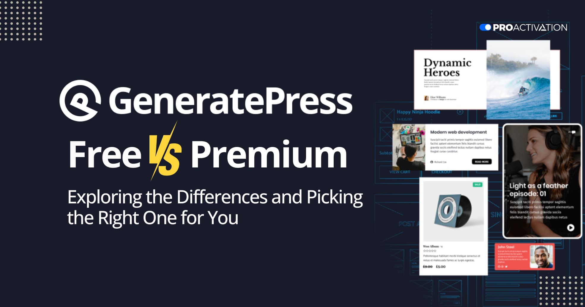 GeneratePress Free vs. Premium: Make the right choice | ProActivation
